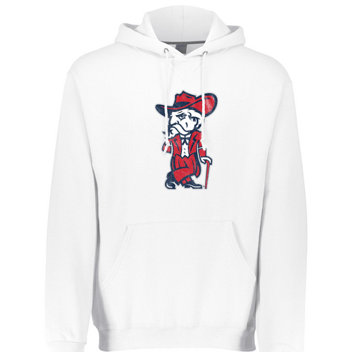 Russell Athletic® Hoodie (White, Colonel Reb Traditional Pose logo ...