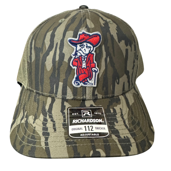 Mesh Back Cap (Mossy Oak® Bottomland, Colonel Reb Traditional Pose ...